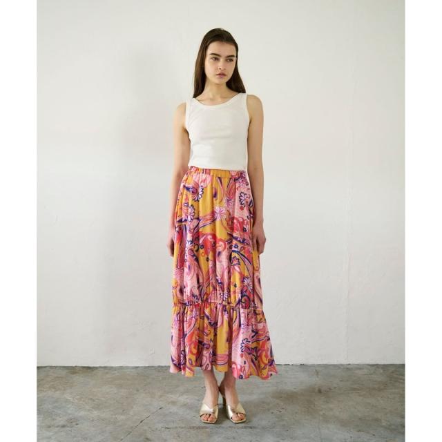 グレースコンチネンタル（GRACE CONTINENTAL）/ペイズリープリントギャザスカート