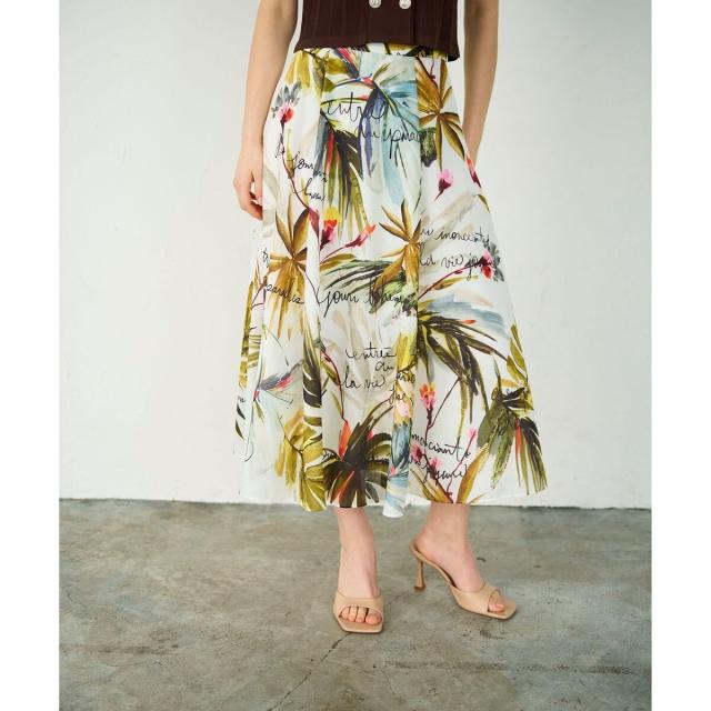 グレースコンチネンタル（GRACE CONTINENTAL）/リゾートリーフプリントスカート