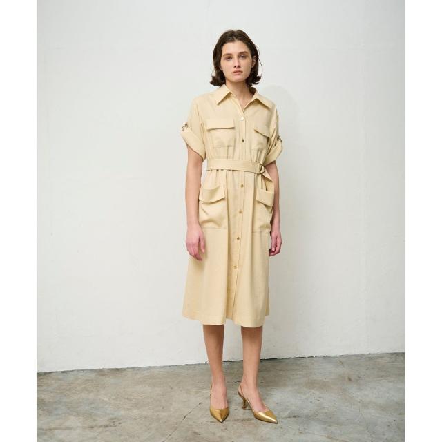 グレースコンチネンタル（GRACE CONTINENTAL）/リネンタッチサファリドレス