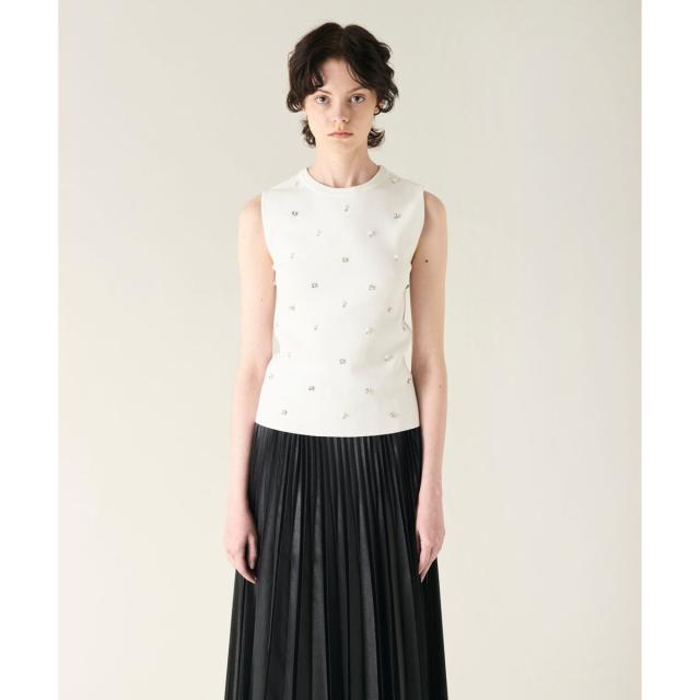 グレースコンチネンタル（GRACE CONTINENTAL）/ビジューニットトップ