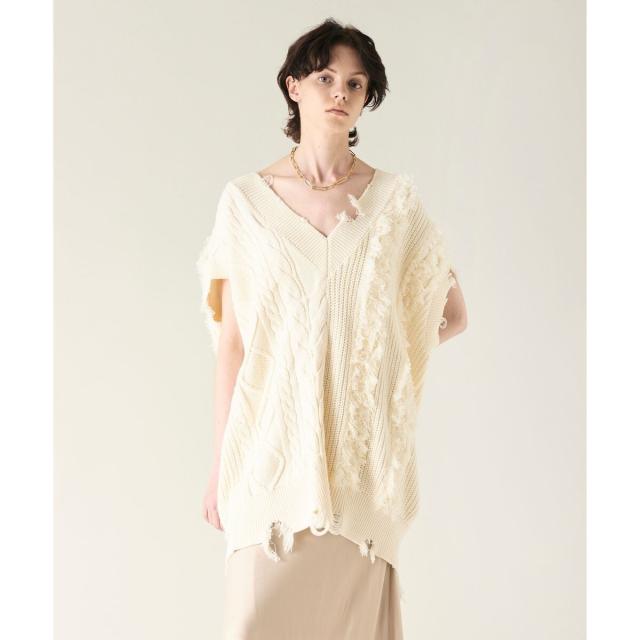 グレースコンチネンタル（GRACE CONTINENTAL）/クラッシュニットトップ