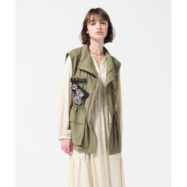 グレースコンチネンタル（GRACE CONTINENTAL）/ビジューアーミーベスト