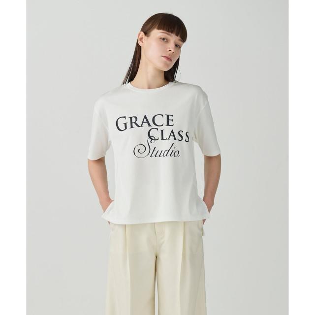 グレースコンチネンタル（GRACE CONTINENTAL）/レタードシルケットTシャツ