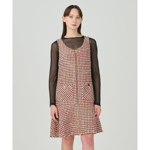 グレースコンチネンタル（GRACE CONTINENTAL）/ツイードジップドレス