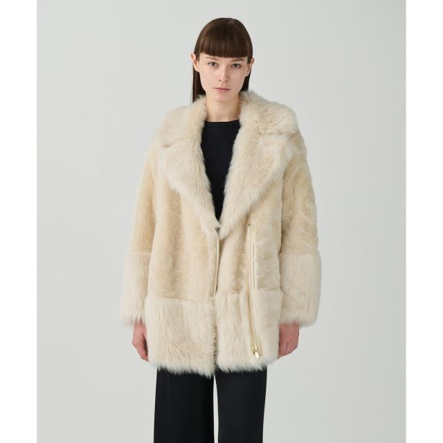 グレースコンチネンタル（GRACE CONTINENTAL）/ムートンライダースコート