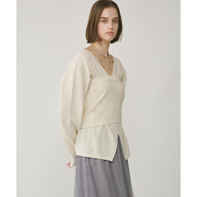 グレースコンチネンタル（GRACE CONTINENTAL）/ウールベアニットトップ