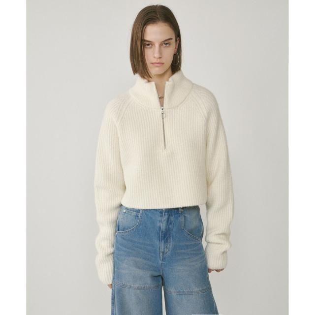 グレースコンチネンタル（GRACE CONTINENTAL）/畦zipニットトップ