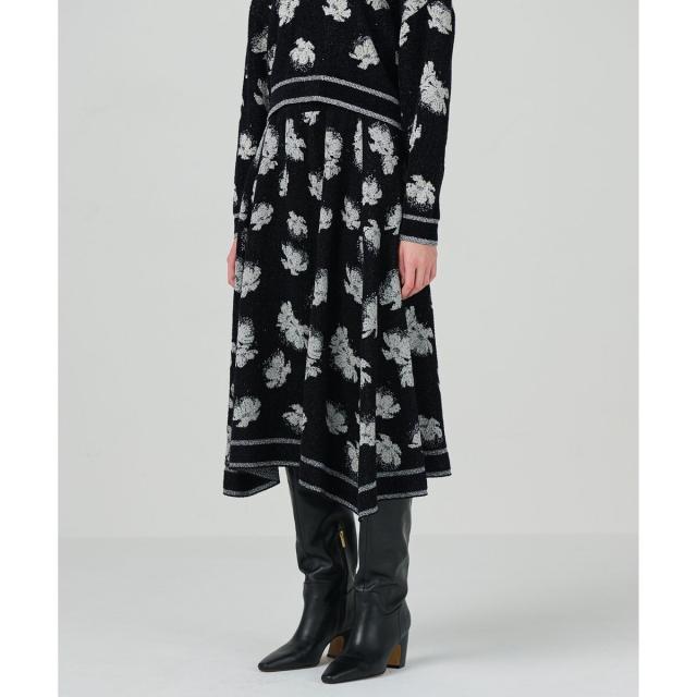 グレースコンチネンタル（GRACE CONTINENTAL）/ラメフローラルニットスカート