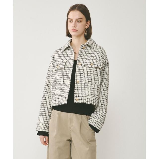 グレースコンチネンタル（GRACE CONTINENTAL）/チェックツイードブルゾン