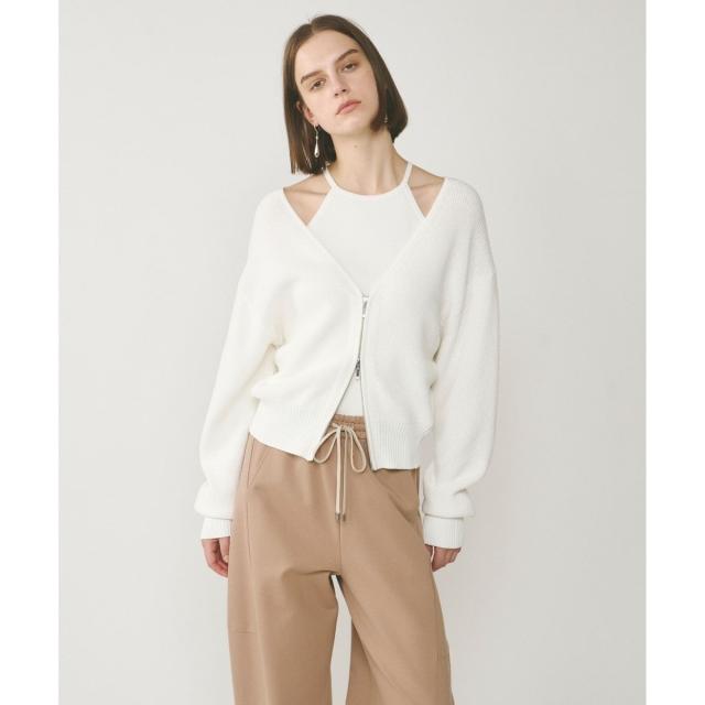 グレースコンチネンタル（GRACE CONTINENTAL）/ハイゲージ畦ニットカーディガン