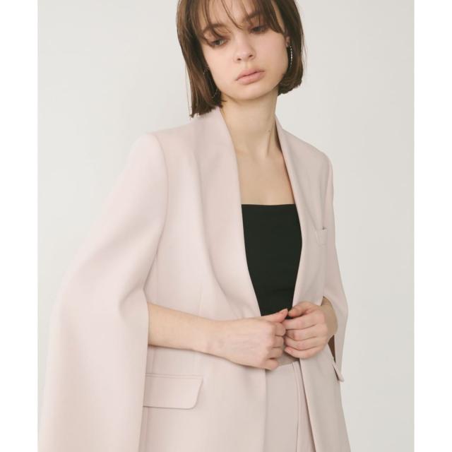 グレースコンチネンタル（GRACE CONTINENTAL）/ダブルクロスノーカラージャケット