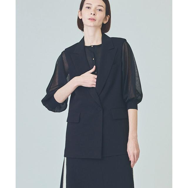 グレースコンチネンタル（GRACE CONTINENTAL）/トリアセテーラードジレ