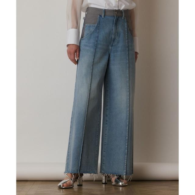 グレースコンチネンタル（GRACE CONTINENTAL）/コンビデニムワイドパンツ