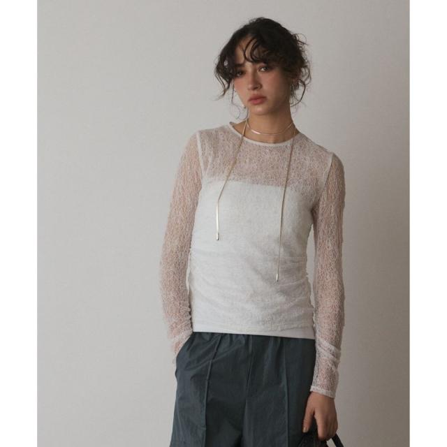 グレースコンチネンタル（GRACE CONTINENTAL）/シアーレースカットトップ