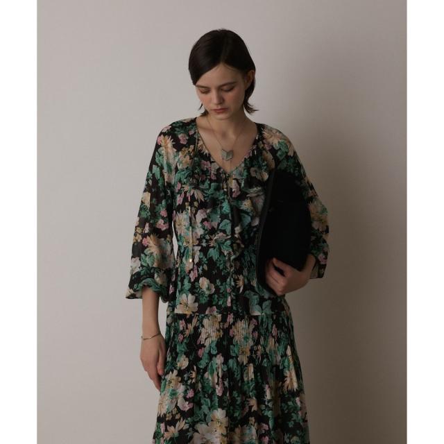 グレースコンチネンタル（GRACE CONTINENTAL）/フラワープリントカフタンドレス