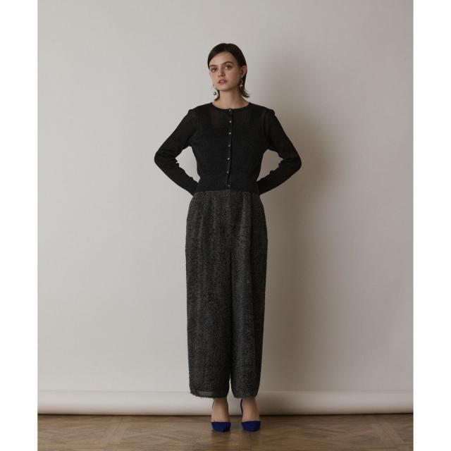 グレースコンチネンタル（GRACE CONTINENTAL）/ラメリブシアーニットカーディガン