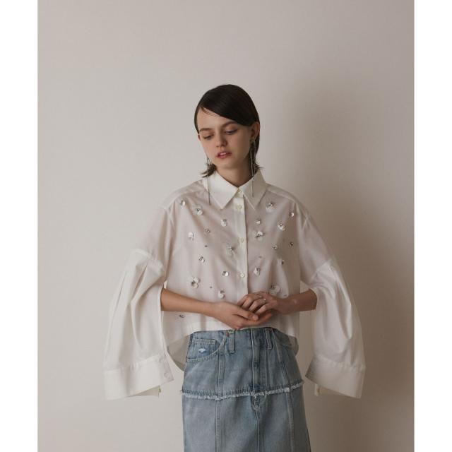 グレースコンチネンタル（GRACE CONTINENTAL）/ビジューシャツ