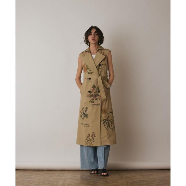 グレースコンチネンタル（GRACE CONTINENTAL）/プリントトレンチワンピース