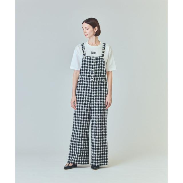 グレースコンチネンタル（GRACE CONTINENTAL）/チェックツイードサロペット