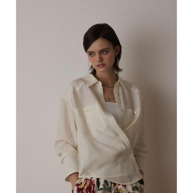 グレースコンチネンタル（GRACE CONTINENTAL）/シアー2wayウエスタンシャツ