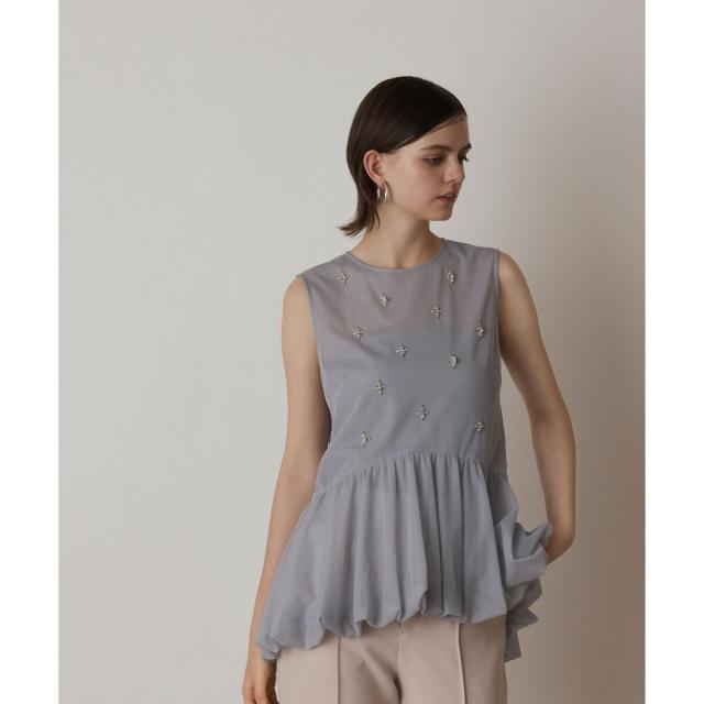 グレースコンチネンタル（GRACE CONTINENTAL）/バルーンチュールトップ