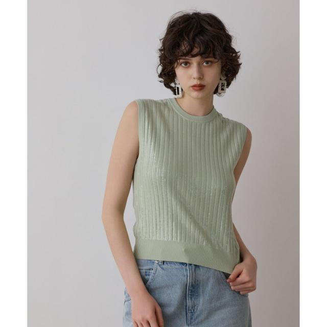 グレースコンチネンタル（GRACE CONTINENTAL）/スパンコールニットノースリーブ