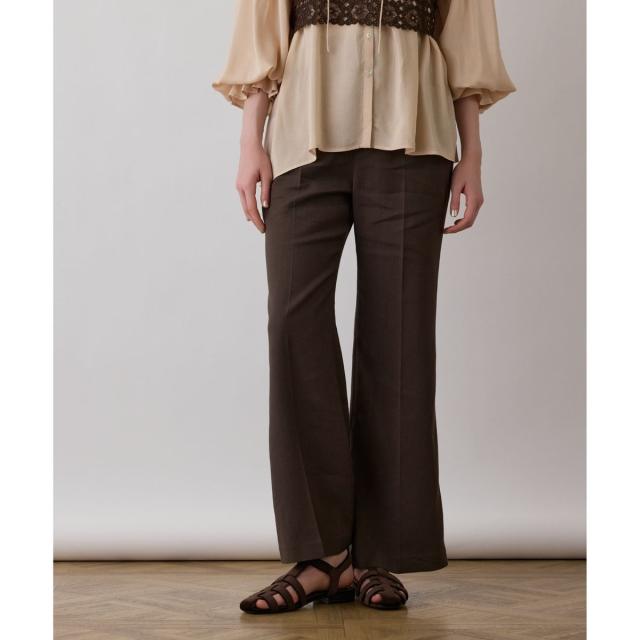 グレースコンチネンタル（GRACE CONTINENTAL）/リネンサテンフレアパンツ