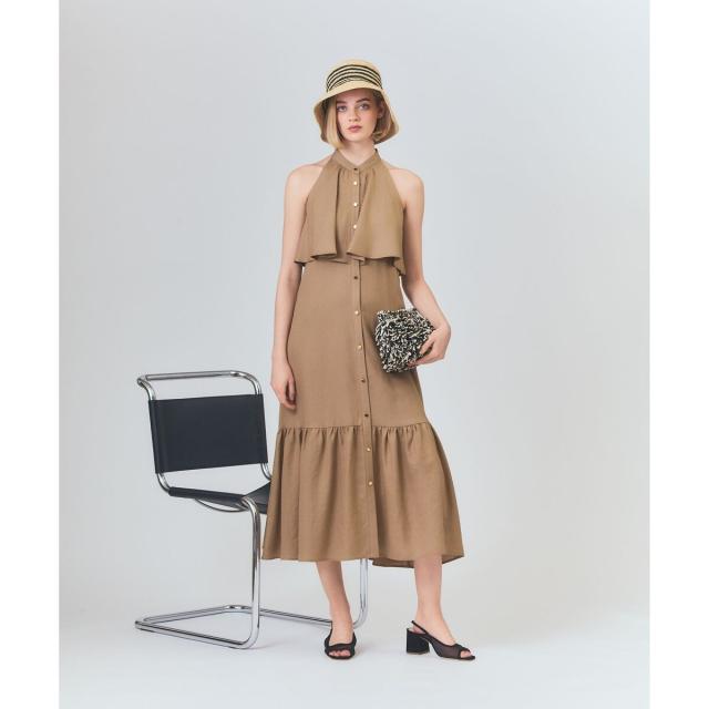 グレースコンチネンタル（GRACE CONTINENTAL）/リネンライクホルタードレス