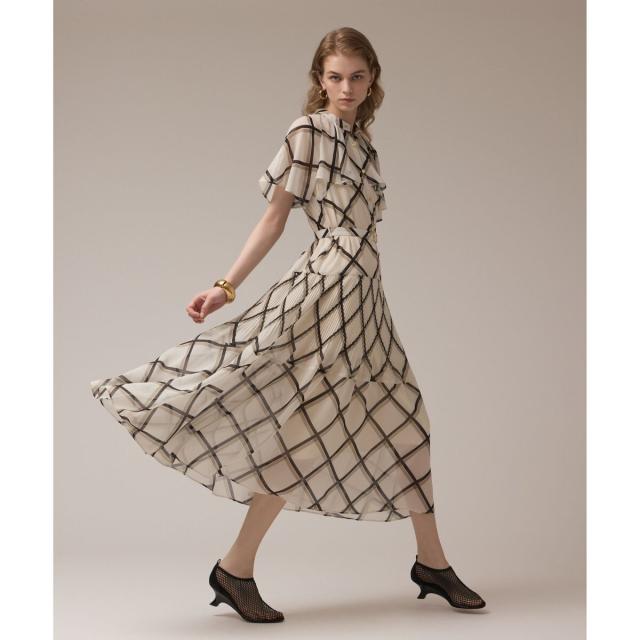 グレースコンチネンタル（GRACE CONTINENTAL）/チェックプリントプリーツワンピース