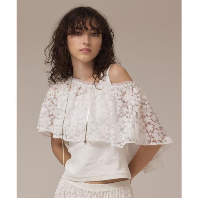 グレースコンチネンタル（GRACE CONTINENTAL）/レースケープカットトップ