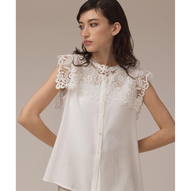 グレースコンチネンタル（GRACE CONTINENTAL）/パターンレースカラーブラウス