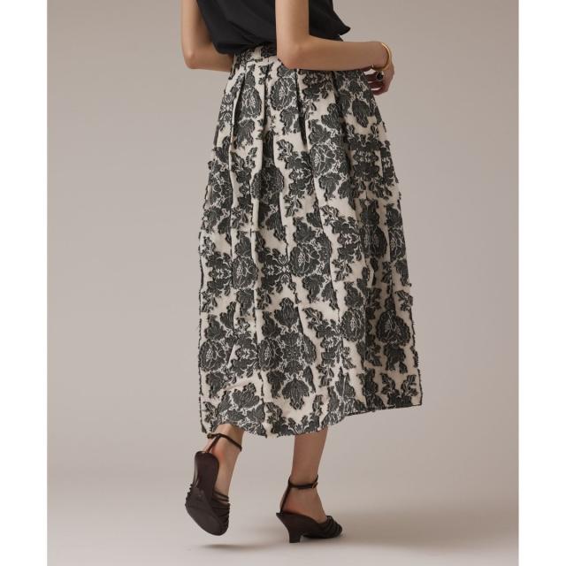 グレースコンチネンタル（GRACE CONTINENTAL）/ダマスクジャガードタックスカート