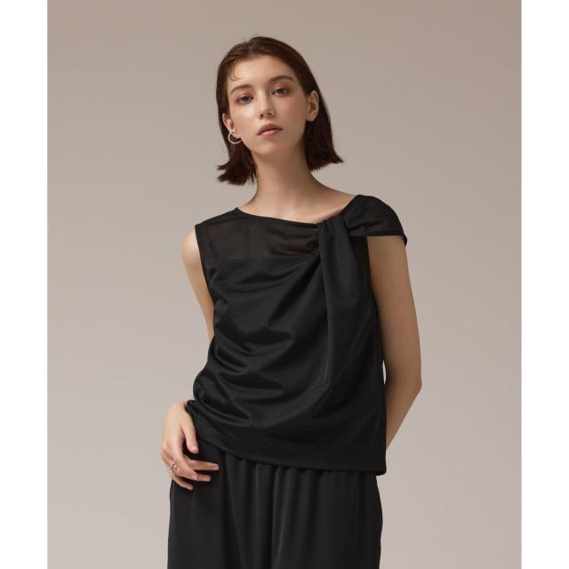 グレースコンチネンタル（GRACE CONTINENTAL）/オーガンドレープトップ