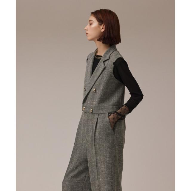 グレースコンチネンタル（GRACE CONTINENTAL）/ツイードテーラーサロペット