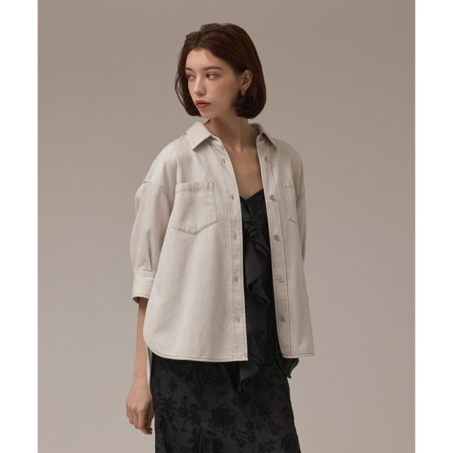 グレースコンチネンタル（GRACE CONTINENTAL）/ツイルハーフスリーブシャツ