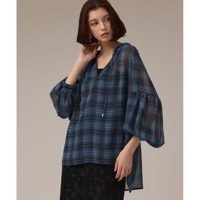 グレースコンチネンタル（GRACE CONTINENTAL）/チェックカフタントップ