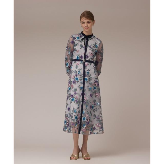 グレースコンチネンタル（GRACE CONTINENTAL）/マルチ刺繍フレアワンピース