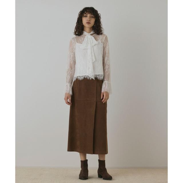 グレースコンチネンタル（GRACE CONTINENTAL）/レースボウタイブラウス