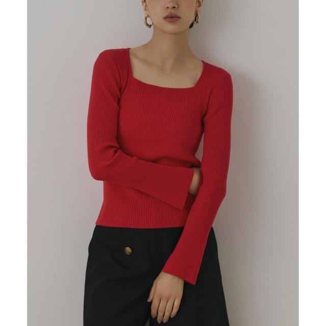 グレースコンチネンタル（GRACE CONTINENTAL）/ハイゲージリブニットトップ