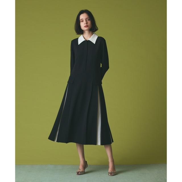 グレースコンチネンタル（GRACE CONTINENTAL）/クレリックバイカラーワンピース