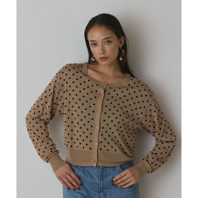 グレースコンチネンタル（GRACE CONTINENTAL）/ドットフロッキーニットカーディガン