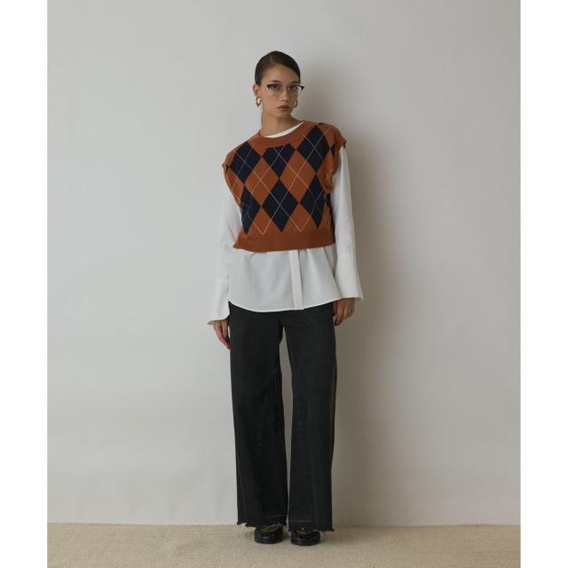 グレースコンチネンタル（GRACE CONTINENTAL）/アーガイルニットベスト