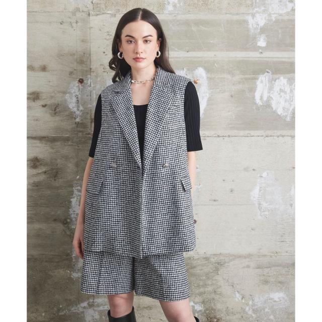 グレースコンチネンタル（GRACE CONTINENTAL）/千鳥ライトウールジレ