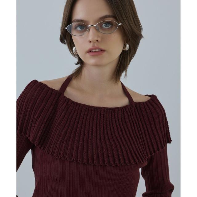 グレースコンチネンタル（GRACE CONTINENTAL）/アイレットフレアニットトップ