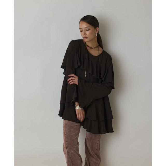 グレースコンチネンタル（GRACE CONTINENTAL）/シフォンフリルブラウス