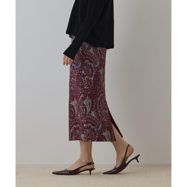 グレースコンチネンタル（GRACE CONTINENTAL）/ラメペイズリージャガードスカート