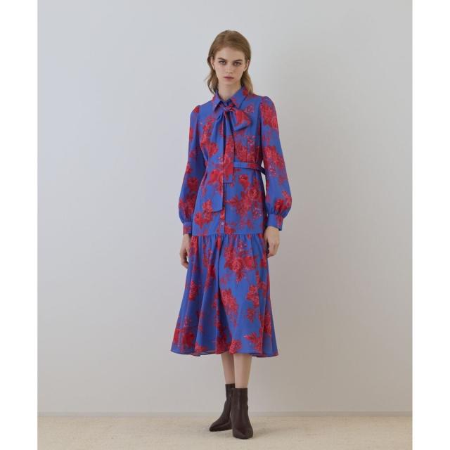 グレースコンチネンタル（GRACE CONTINENTAL）/ブーケフラワープリントワンピース