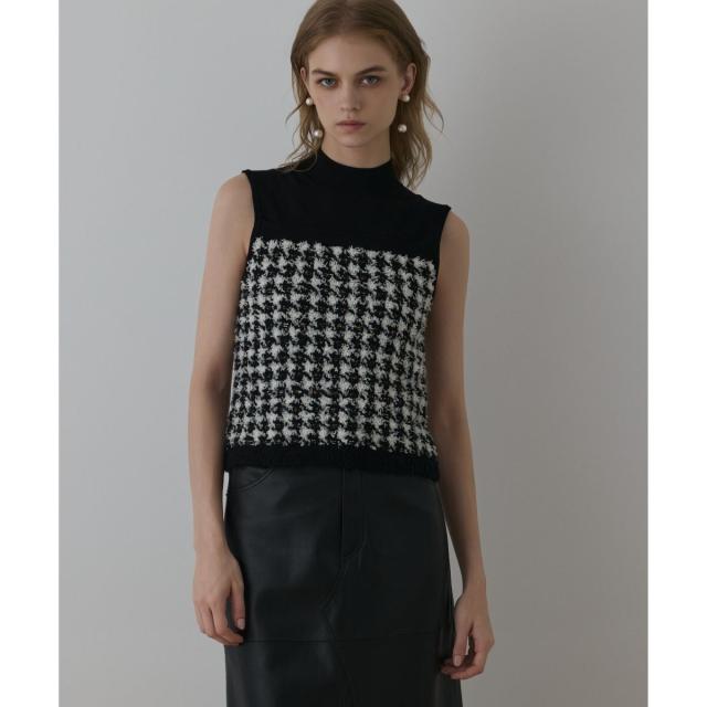 グレースコンチネンタル（GRACE CONTINENTAL）/ツイードベアニットトップ