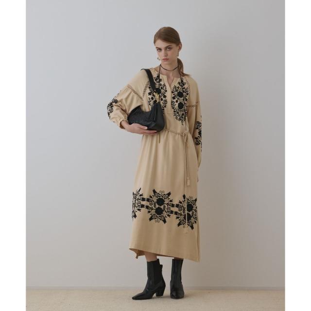 グレースコンチネンタル（GRACE CONTINENTAL）/エンブロイダリーカフタンワンピース