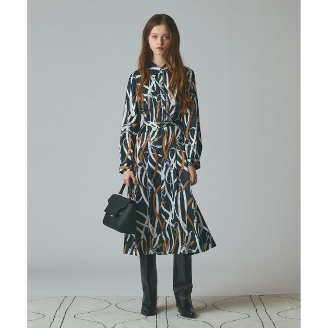 グレースコンチネンタル（GRACE CONTINENTAL）/ベルトプリントシャツドレス